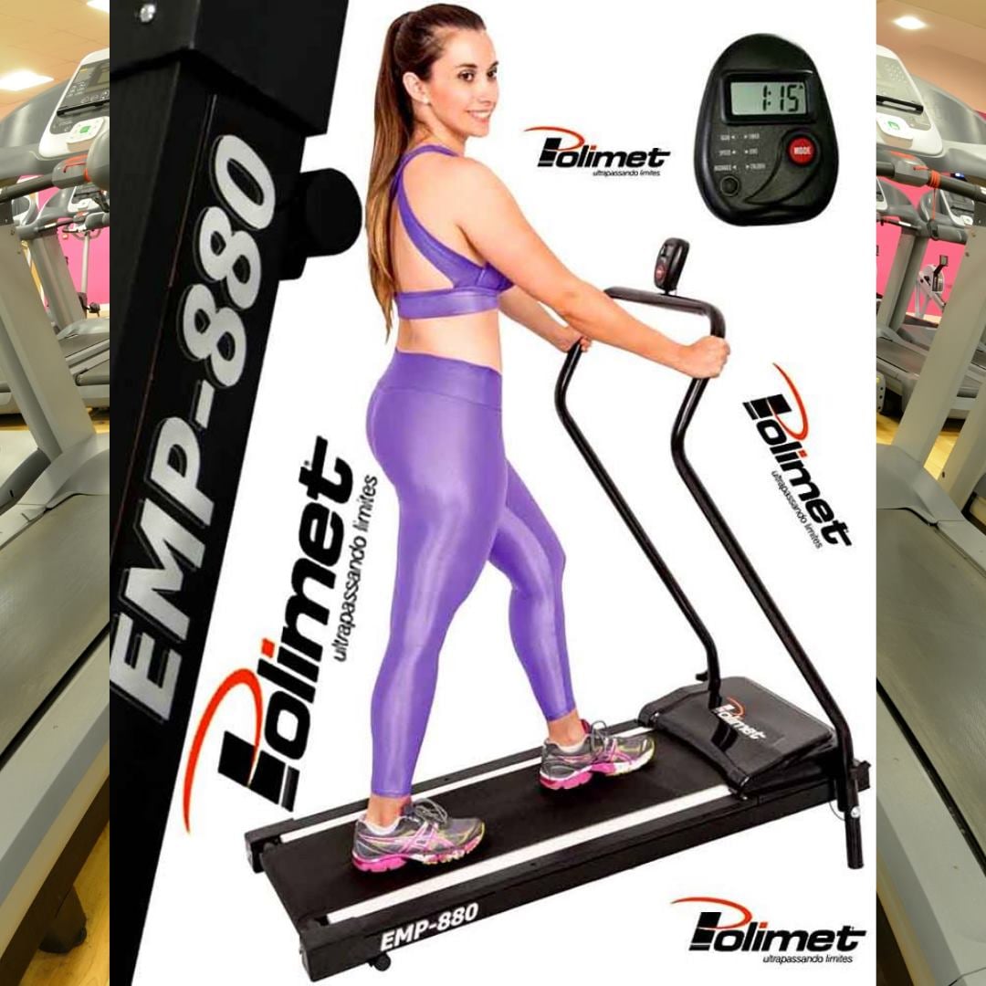 Esteira Ergométrica Mecânica Polimet EMP-880 - Preta - Adoro Promoção Esteira Ergométrica Mecânica Polimet EMP-880 - Preta - Adoro Promoção