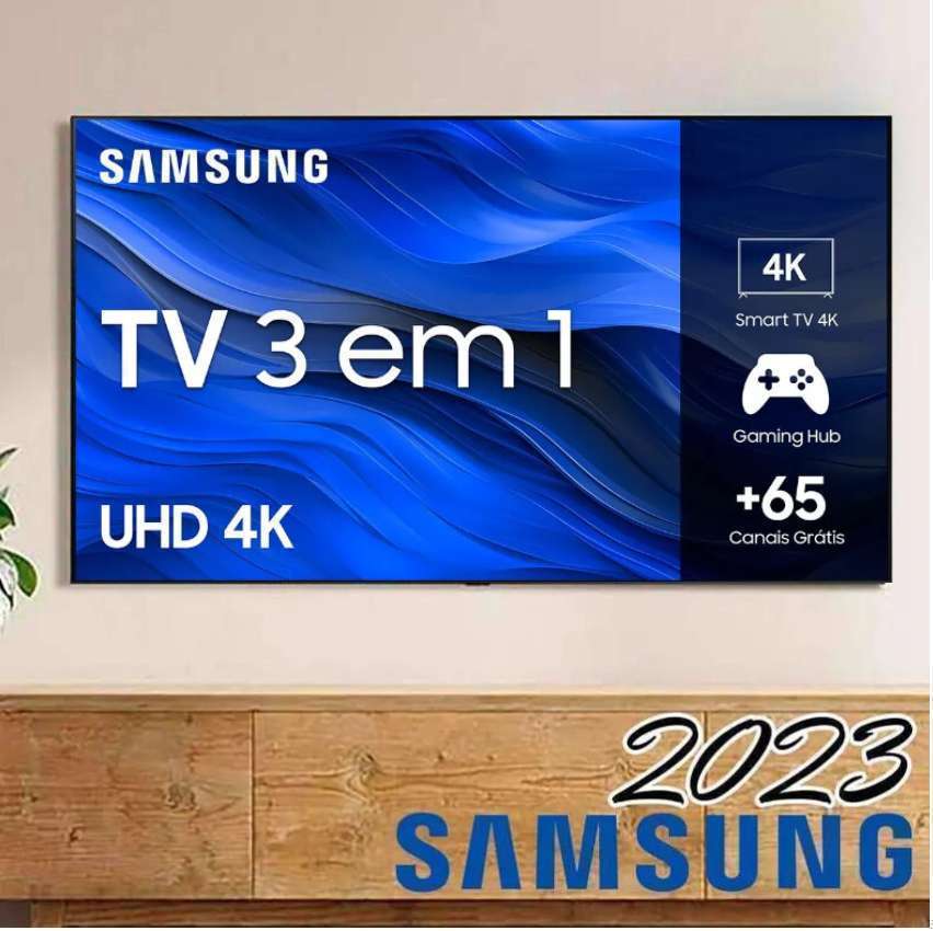 Smart Tv 50'' 4k Uhd 50cu7700 2023 Preta Samsung - Adoro Promoção