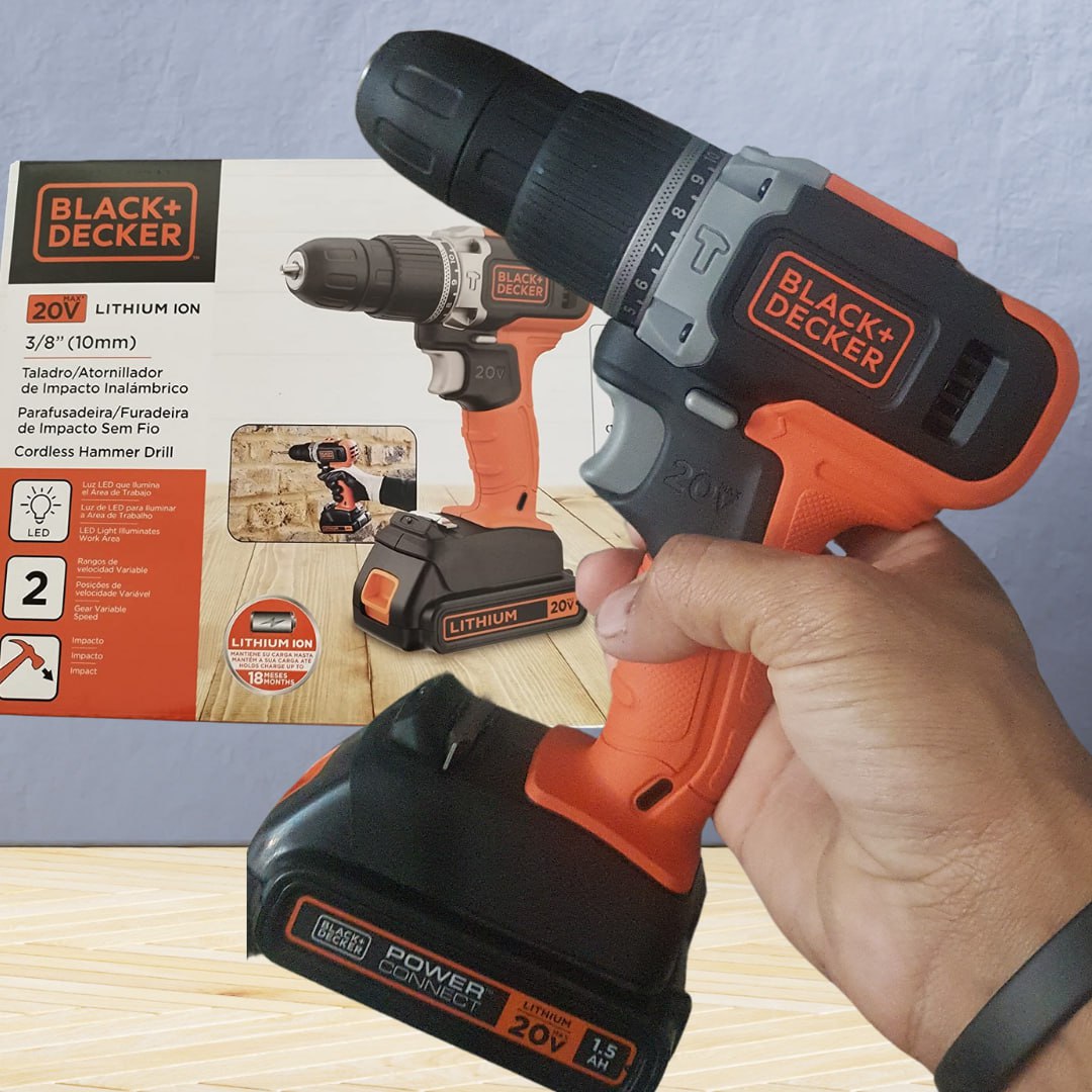 Black Decker Furadeira e Parafusadeira VRR com 2 velocidades, Furadeira ...